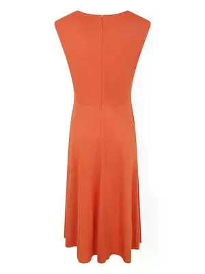 Ralph Lauren Twist-detail Midi Dress - Orange