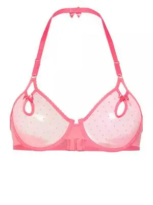 Marlies Dekkers Peekaboo Point D'esprit Plunge Bra - Pink