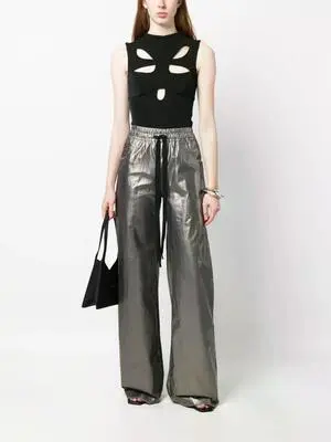 ISAAC SELLAM EXPERIENCE Drawstring Leather Trousers