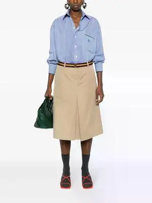 Etro Logo-embroidered Striped Cotton Shirt