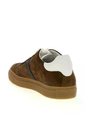 Brunello Cucinelli Monili Embellished Lace-up Sneakers