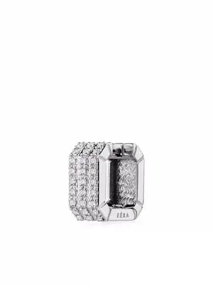 EERA 18kt White Gold Diamond Single Earring - Silver