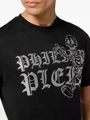 Philipp Plein Rhinestone-skeleton Cotton T-shirt