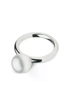 AUTORE MODA 10kt White Gold South Sea Pearl Cocktail Ring - Silver