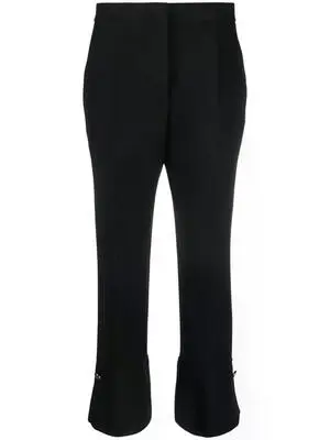 MSGM Pressed-crease High-waisted Trousers