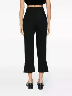 MSGM Pressed-crease High-waisted Trousers