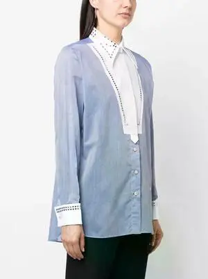 WALES BONNER Stud-embellished Bib Shirt