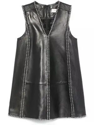 GOLDEN GOOSE Studded Leather Mini Dress