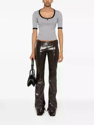 COURREGES Contrast Trim T-shirt