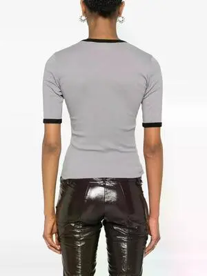 COURREGES Contrast Trim T-shirt