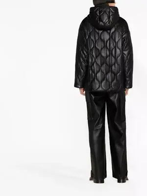 STAND STUDIO Everlee Quilted Faux-leather Jacket