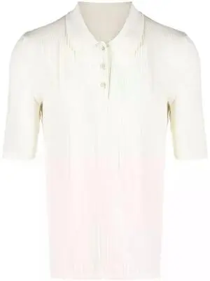 MAISON MARGIELA Four-stitch Knitted Polo Shirt - Neutrals