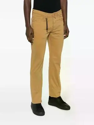 Incotex Camel Stretch-cotton Slim-fit Trousers - Brown