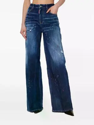 Dsquared2 Whiskering-effect Wide-leg Jeans