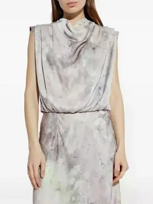 GESTUZ Sleeveless Draped Top