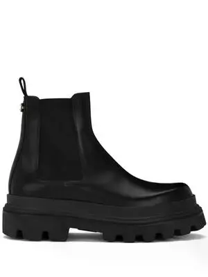 Dolce & Gabbana Brushed Leather Chelsea Boots - Black