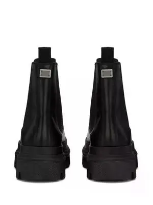 Dolce & Gabbana Brushed Leather Chelsea Boots