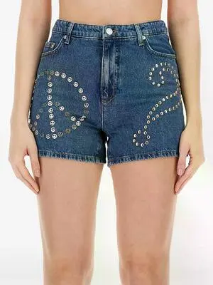 Moschino Embellished Denim Shorts