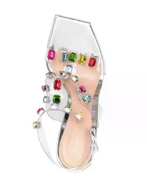 GIANVITO ROSSI Embellished Stiletto Sandals - Silver