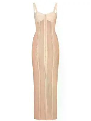 Dolce & Gabbana Bustier Midi Dress - Neutrals