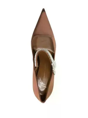 GIUSEPPE ZANOTTI Raquel Crystal Buckle Strap Pumps