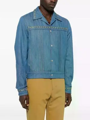 Amiri Crystal-embellished Denim Jacket