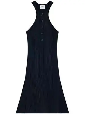 COURREGES Cotton Rib Knit Dress