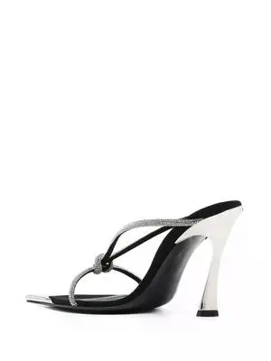 MUGLER Knotted Fang Sandals - Black