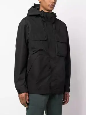 Calvin Klein Technical Hooded Windbreaker Jacket - Black