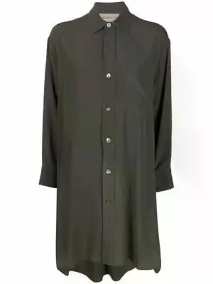 BLANCA VITA Malachite Flared Shirt Dress - Green