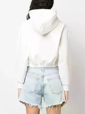Duvetica Cropped Logo Hoodie