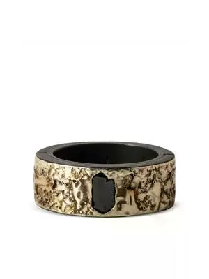 PARTS OF FOUR Sistema Diamond Sterling Silver Ring - Black