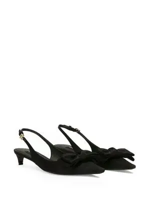 Dolce & Gabbana Slingback Pumps With Bow Detailing - Black