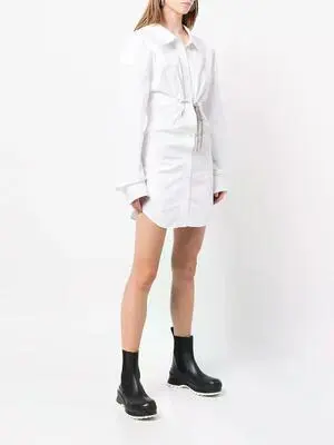 Alexander Wang Twist-front Shirt Mini Dress