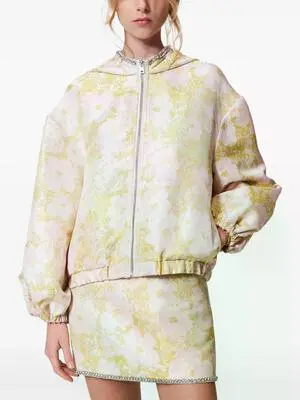 TWINSET Embroidered Jacquard Bomber Jacket