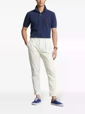 Polo Ralph Lauren Embroidered Cotton Polo Shirt - Blue