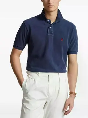 Polo Ralph Lauren Embroidered Cotton Polo Shirt - Blue