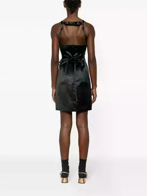 PATOU Belted Satin Mini Dress