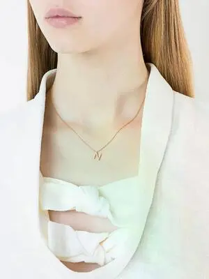 ALINKA Rose Gold Diamond Letter N Pendant Necklace