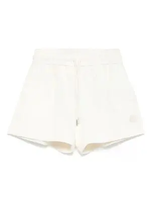 Moncler Logo Patch Terry Cloth Shorts - White