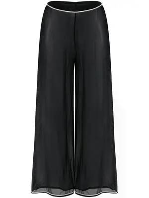 BODE Juana Sheer Silk Trousers - Black