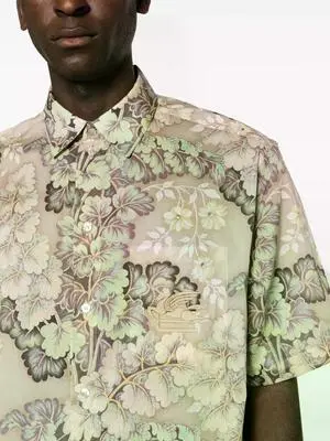 Etro Pegaso-embroidered Floral-motif Shirt