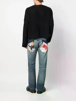Junya Watanabe X Jean-michel Basquiat Printed Straight-leg Jeans