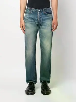 Junya Watanabe X Jean-michel Basquiat Printed Straight-leg Jeans