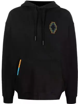 COUNTY OF MILAN Cross-embroidered Drawstring Hood