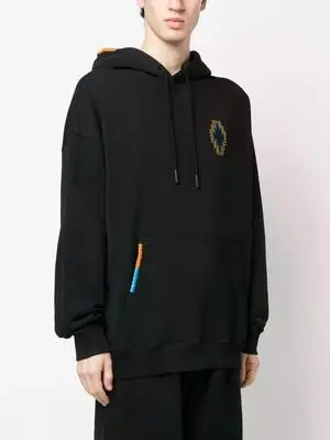 COUNTY OF MILAN Cross-embroidered Drawstring Hood