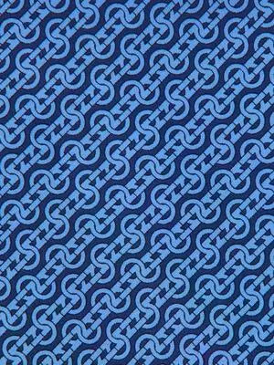 FERRAGAMO Woven-print Silk Tie - Blue