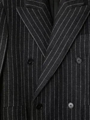 Burberry Pinstripe Double-breasted Blazer - Black