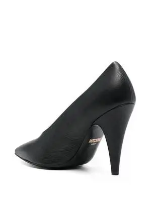 Moschino 100mm Leather Pointed Toe Pumps