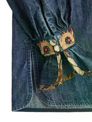 Valentino Garavani Embroidered Chambray Blouse